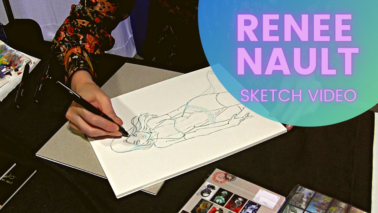 RENEE NAULT sketch and watercolor video - YouTube