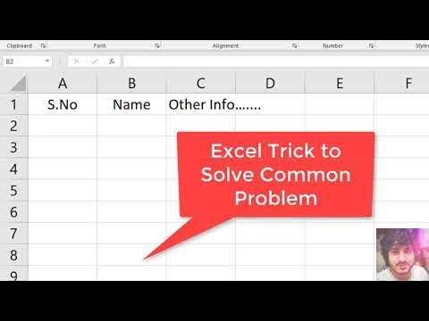 Excel Hack to solve Auto Serial Number Problem in Excel - YouTube