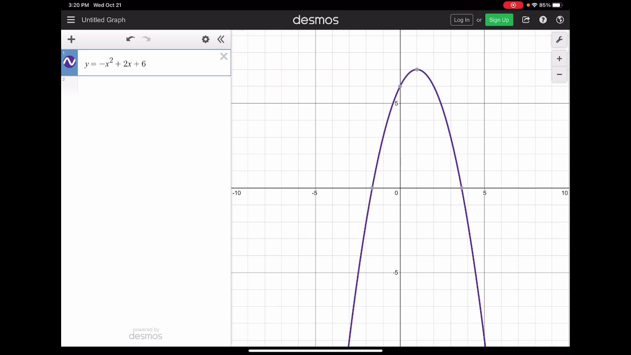 Graph & Table Using Desmos - YouTube