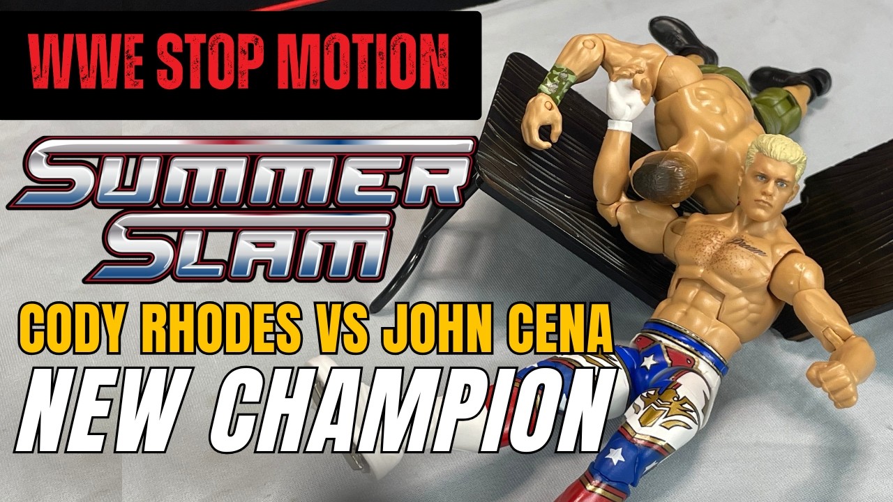 Cody Rhodes vs John Cena WWE SummerSlam Match Highlights (stop motion ...