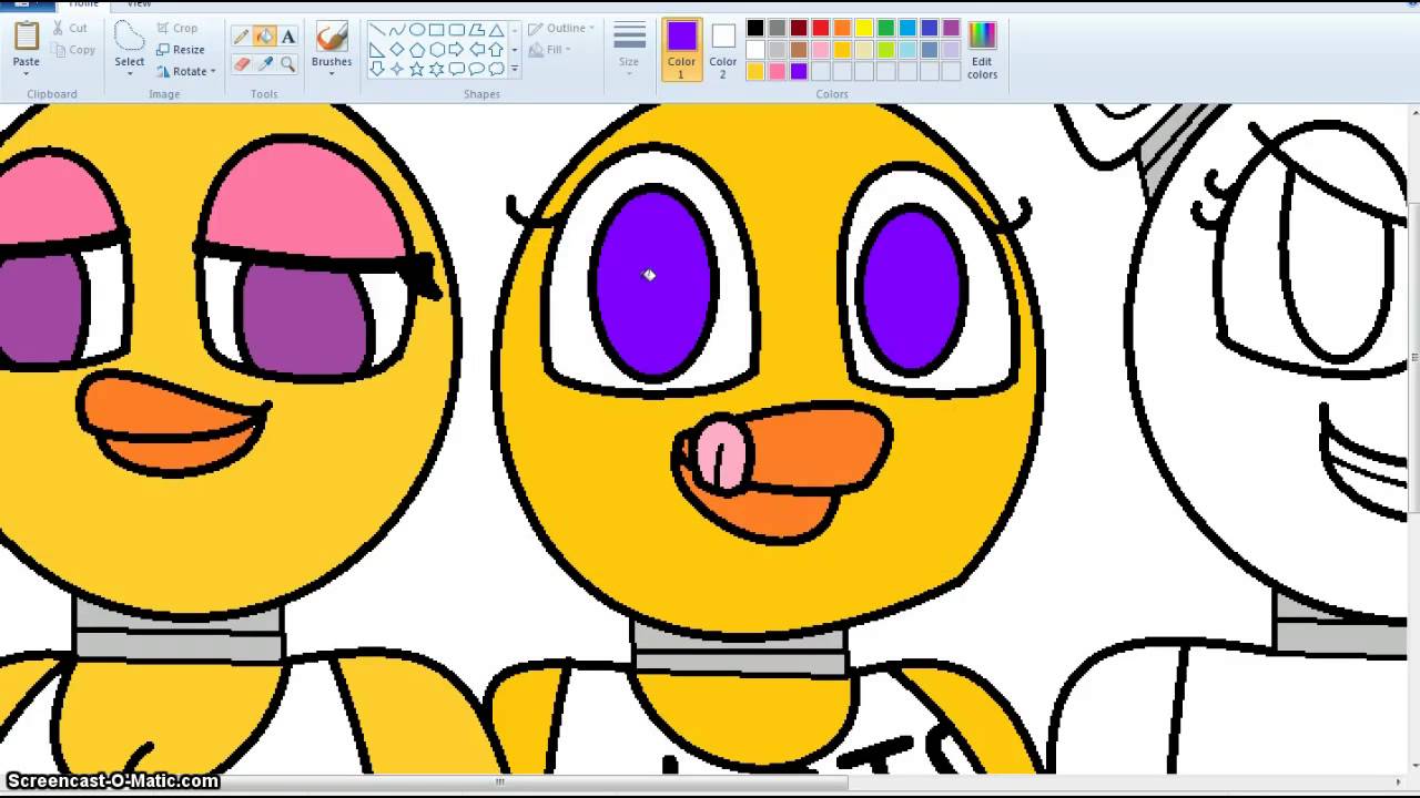 FNAF Speedpaint ~{The Girls}~ FNAF 1+2 - YouTube