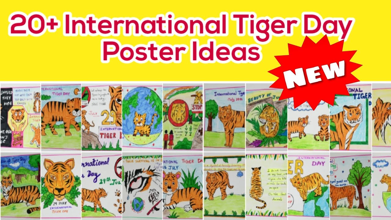 International Tiger day drawing ideas | International Tiger day poster ...