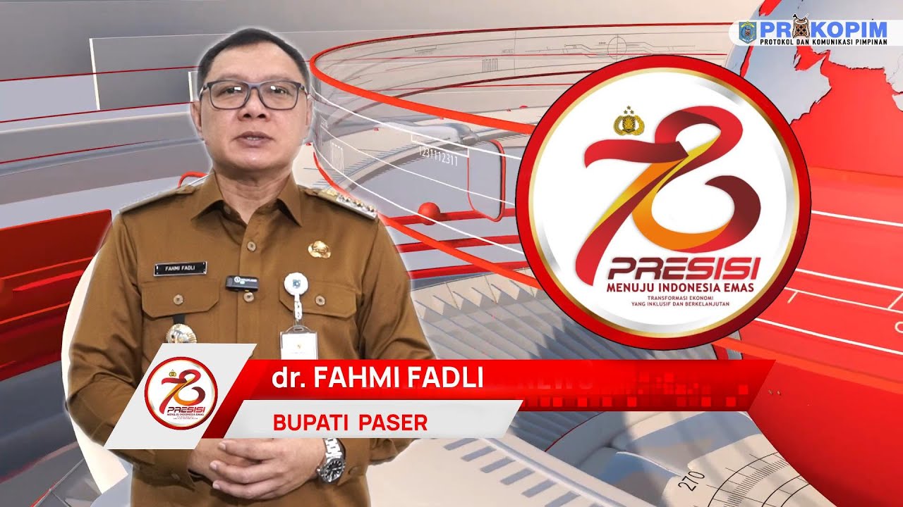 UCAPAN BUPATI PASER PADA HUT BHAYANGKARA KE 78 - YouTube