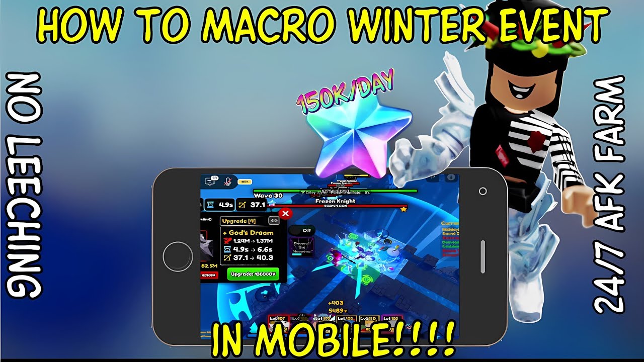 Anime Adventures: How to Macro Winter Event on Mobile! (150K+/Day AFK ...