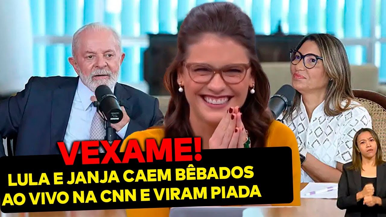 Lula e Janja dão entrevista BÊBADOS ao vivo na CNN e apresentadora não consegue segurar a risada ...