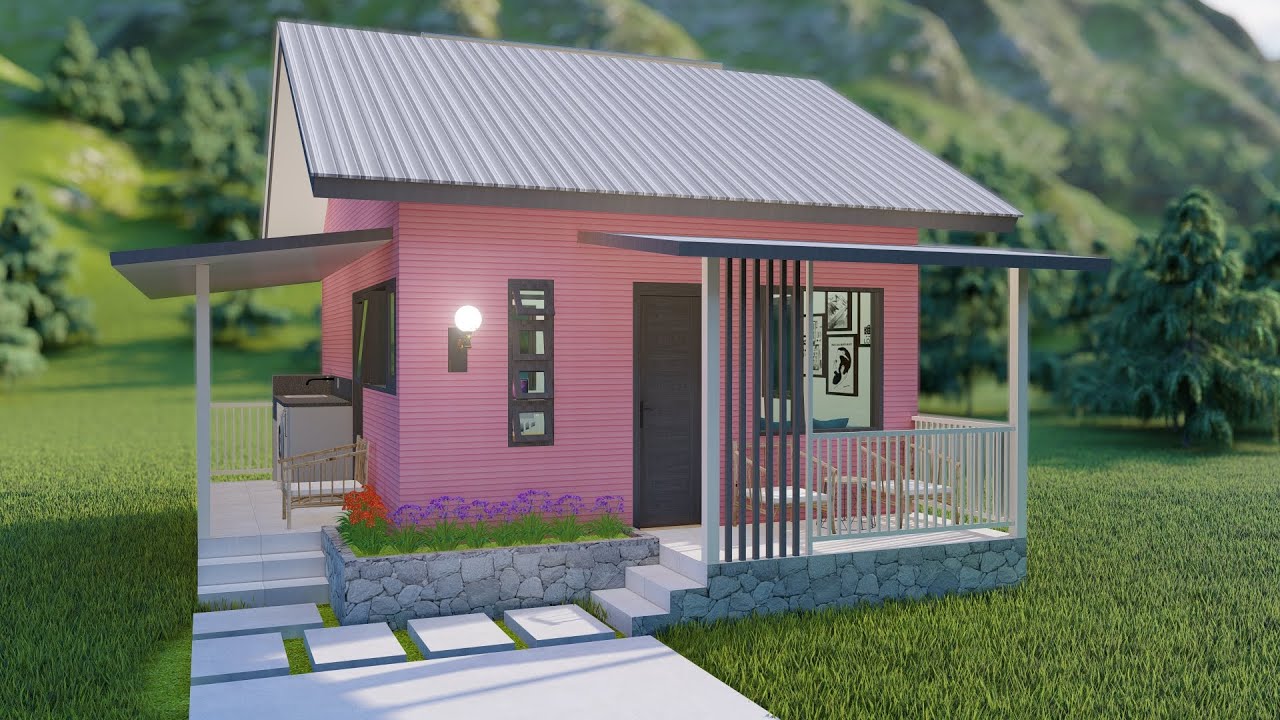 5x6 Meters Beautifully Small House Design With Solar Panel & Floor Plan ...