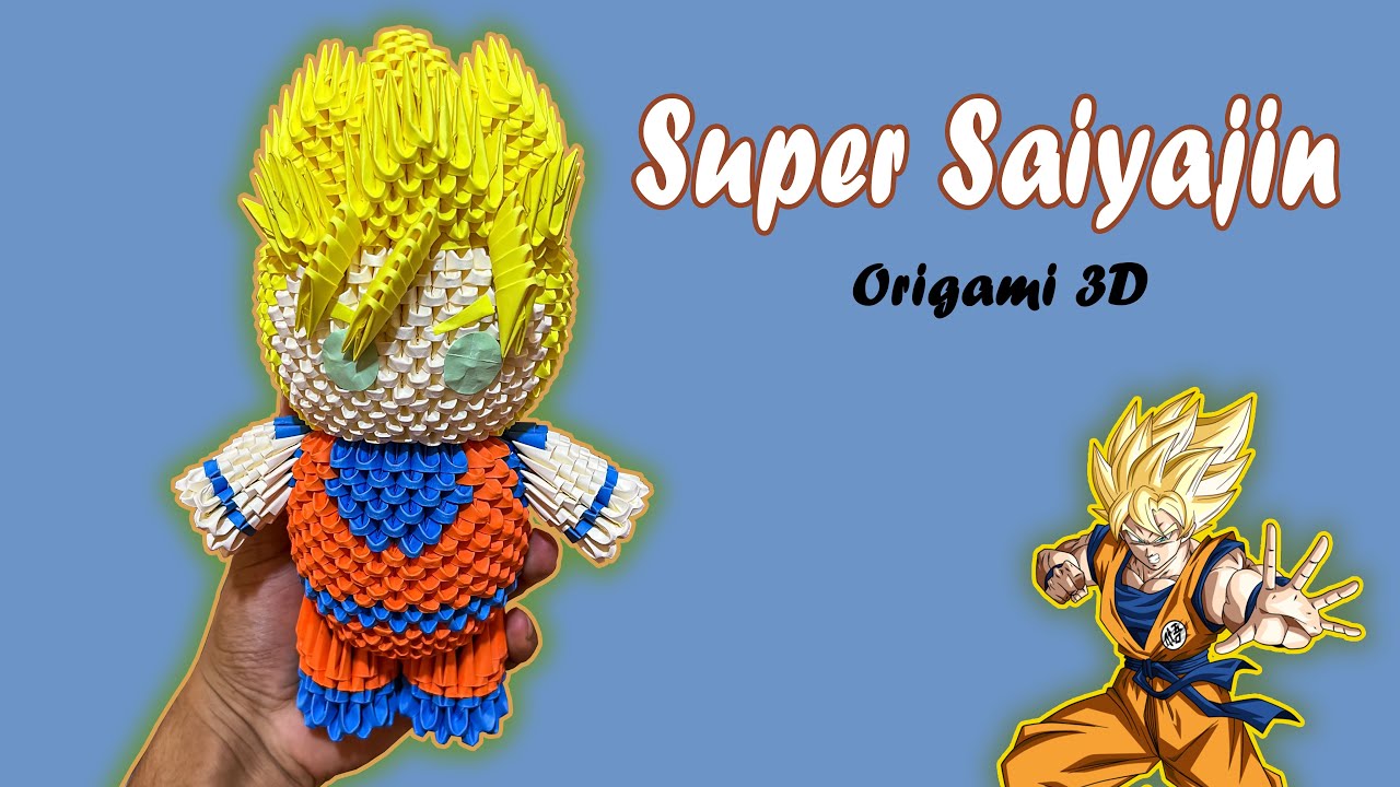 Goku Super Saiyajin en Origami 3D - Bethoz Camacho - YouTube