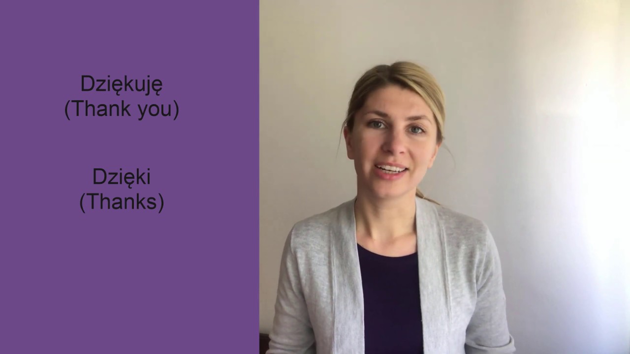 How to say 'thank you' in Polish. Verb 'to thank' - YouTube