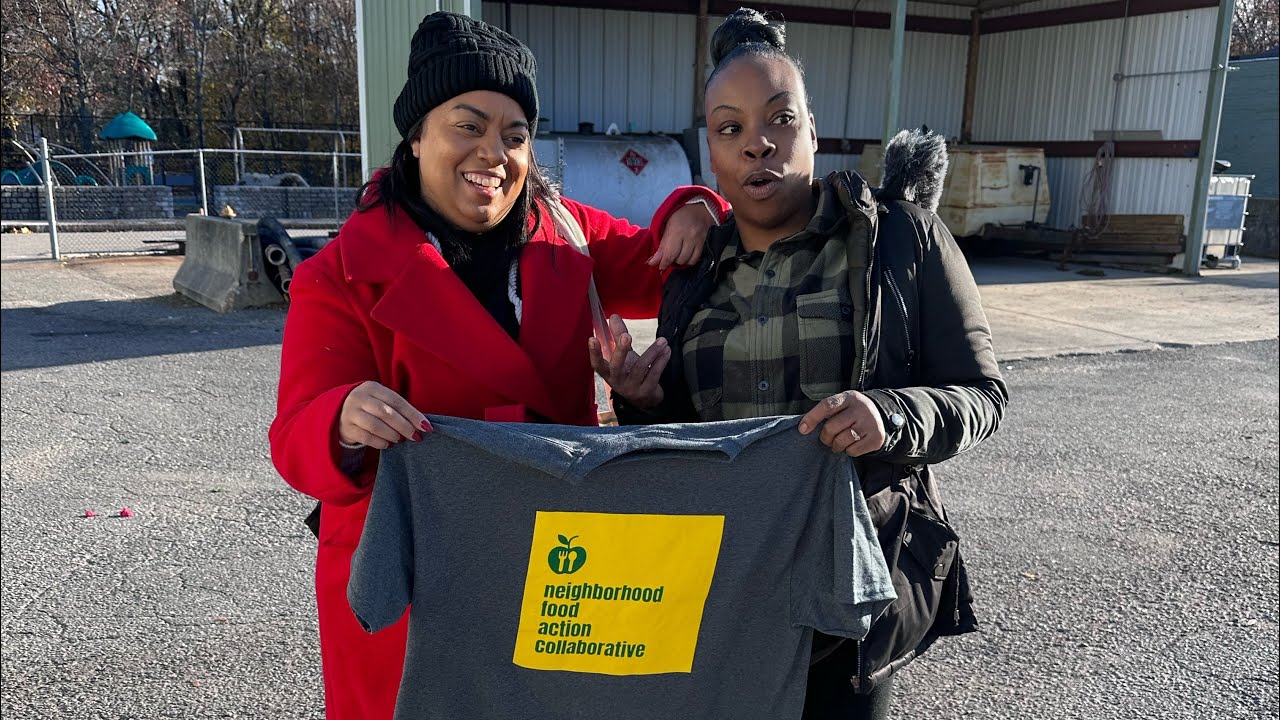 Senator Liz Miranda came by to support the local food drive. - YouTube