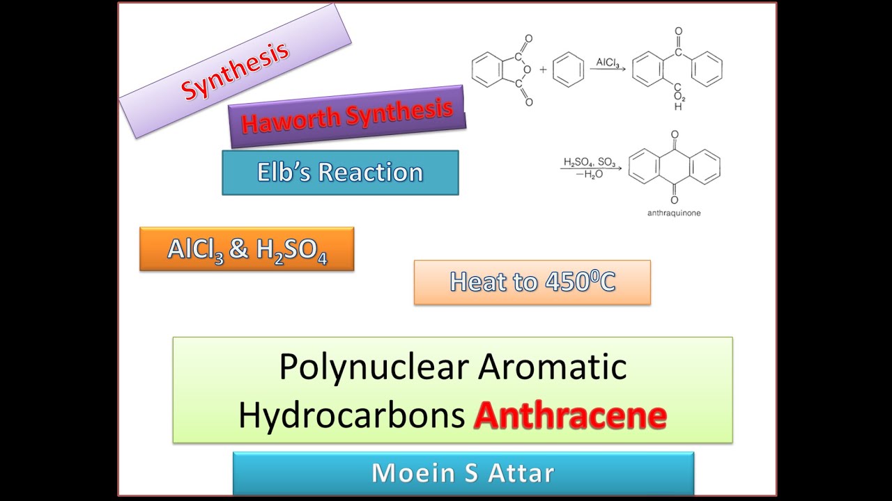 Synthesis of Anthracene (Haworth & ELb's Reaction) Understand Haworth ...