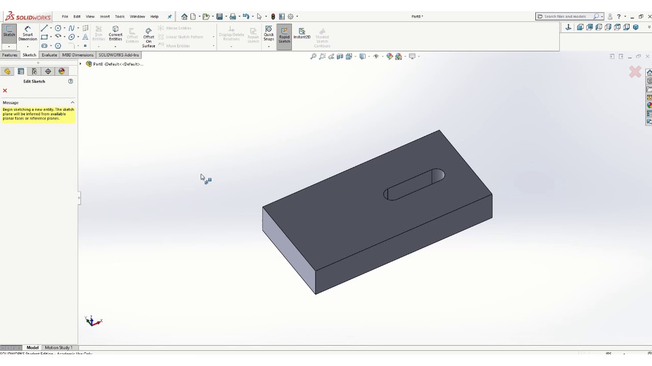 Using the Slot Tool in SolidWorks - YouTube