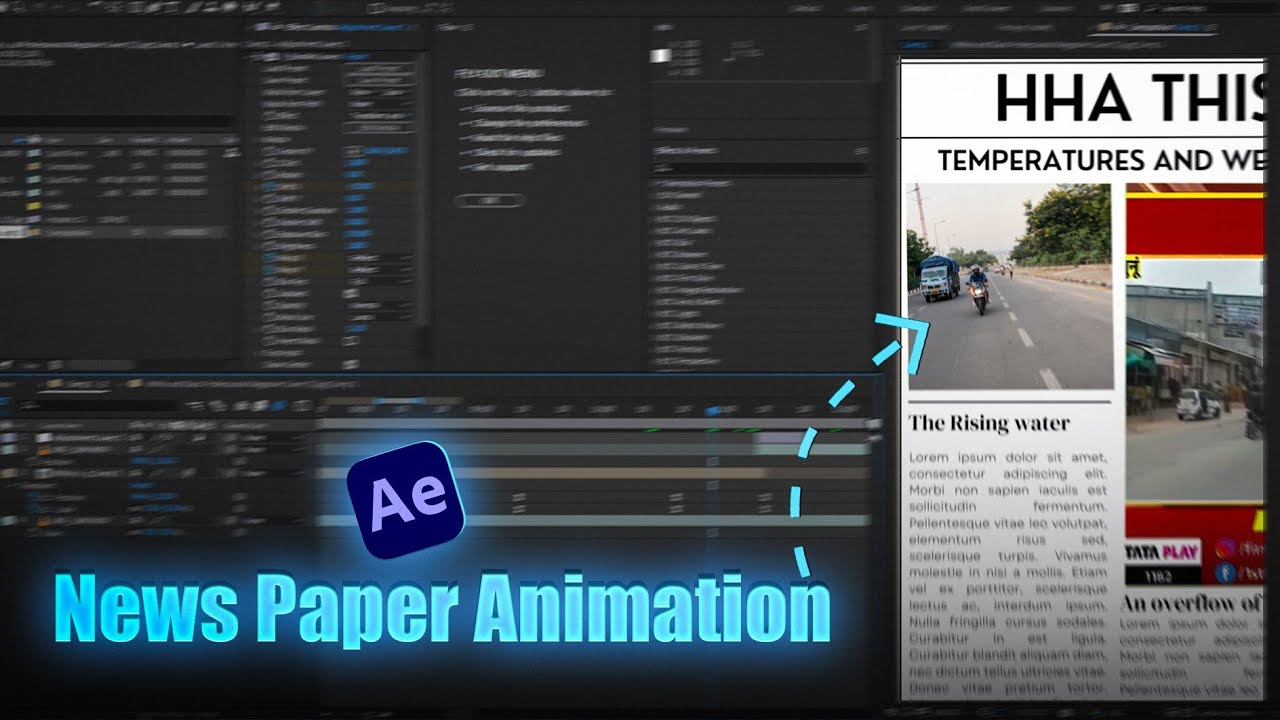 Realistic News Paper Animation- After Effects - YouTube