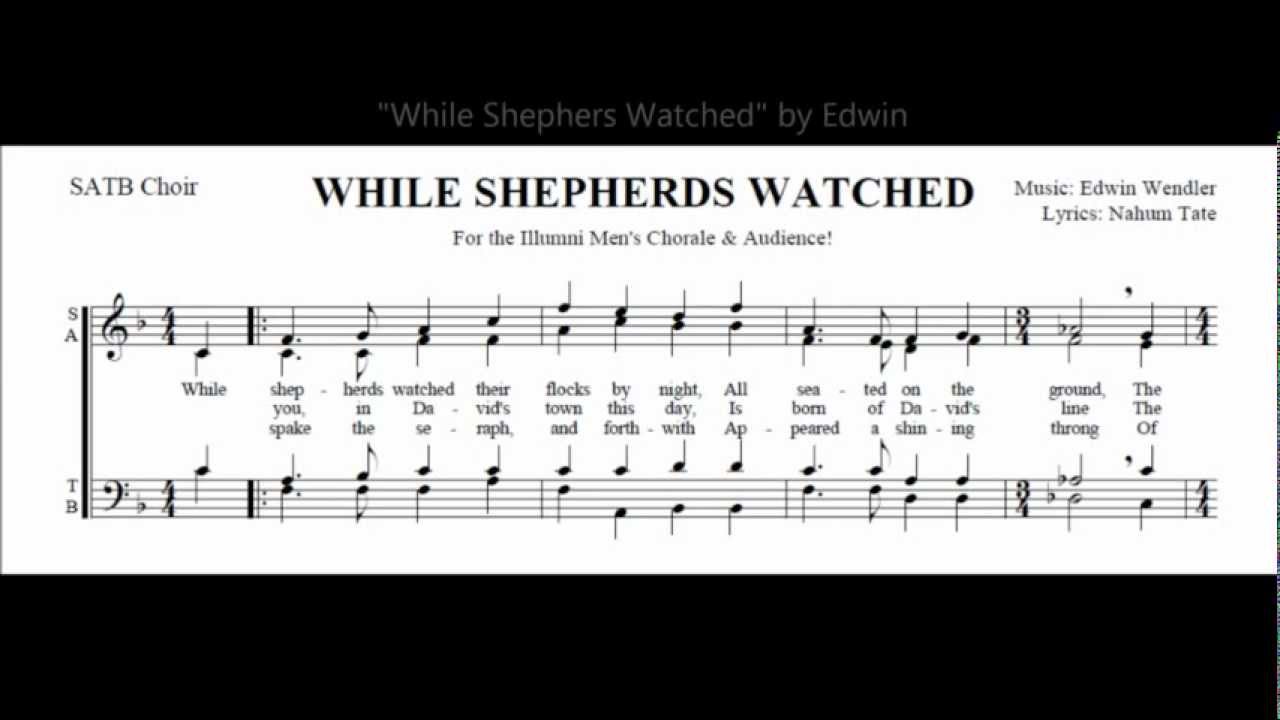Tenor - While Shepherds Watched - Edwin Wendler - YouTube