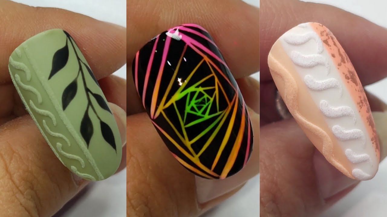 #144 sizzling nail art design | nail art at home | normal nail art ...