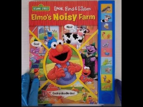 Elmo's Noisy Farm LOOK FIND & LISTEN Sesame Street - INTERACTIVE Button ...