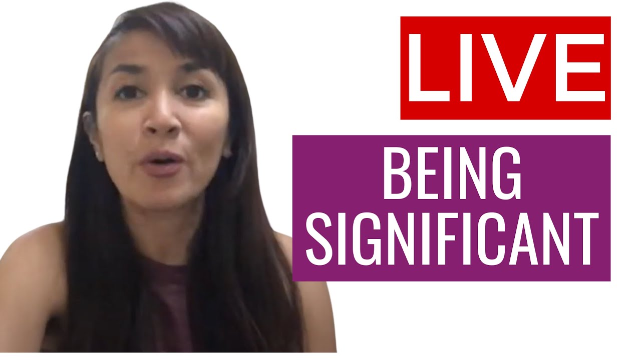 Success Tip #1: Work Toward Being Significant - YouTube