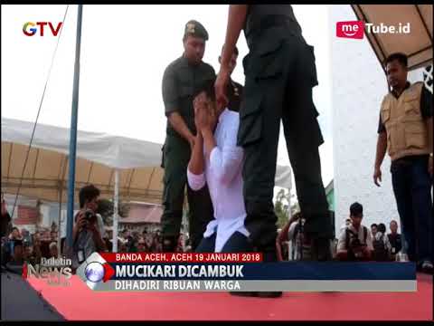 Eksekusi Mucikari PSK Online Divonis Cambuk 37 Kali di Halaman Masjid - BIM 19/01