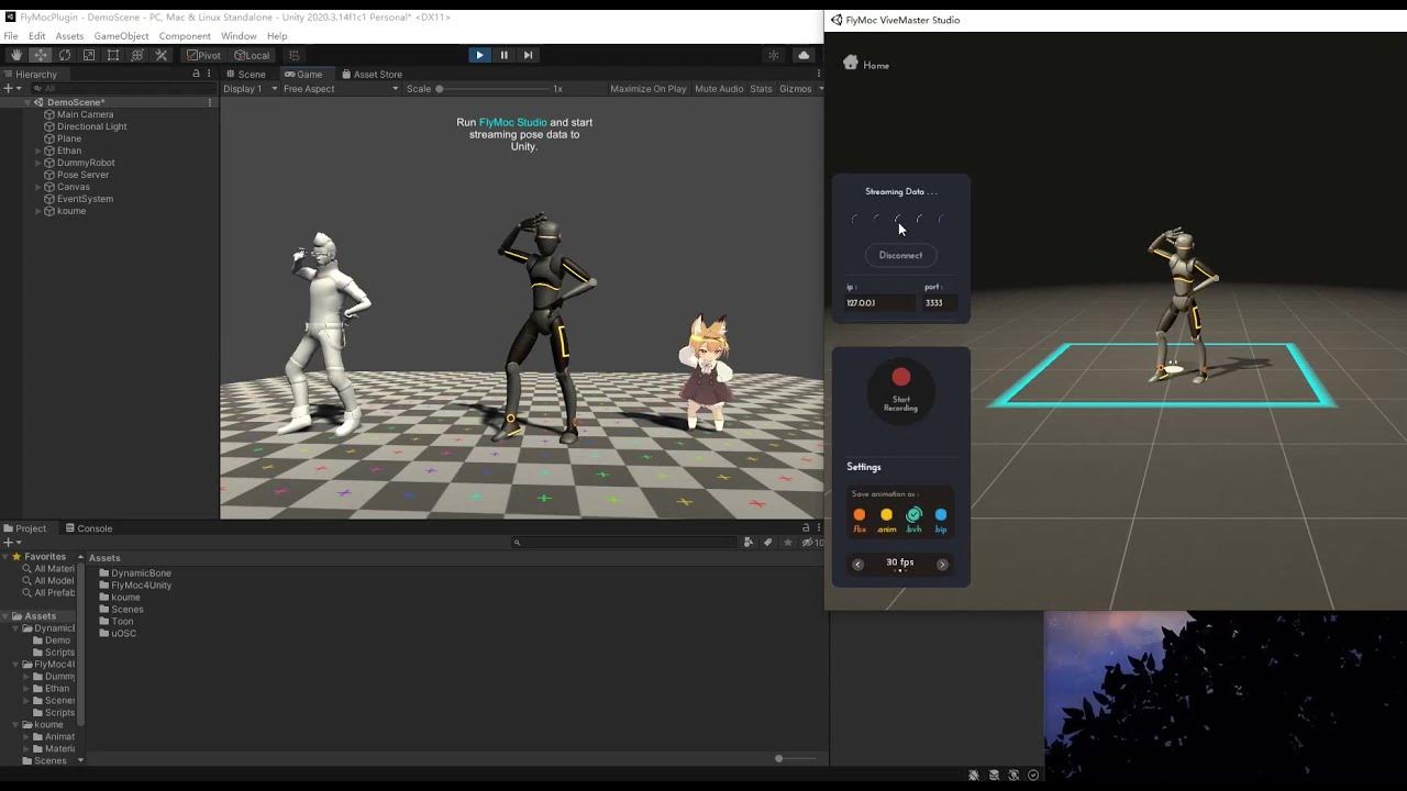 Motion capture for Unity and real time animation retargeting - YouTube