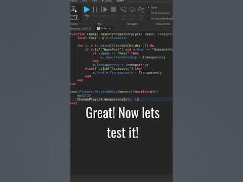 How to make a player invisible (Roblox studio) - YouTube