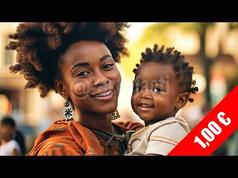 Urban Mother & Child Warm Embrace HD Stock Footage