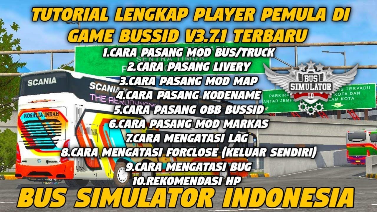 10 TUTORIAL LENGKAP PLAYER PEMULA DI GAME BUS SIMULATOR INDONESIA V3.7. ...