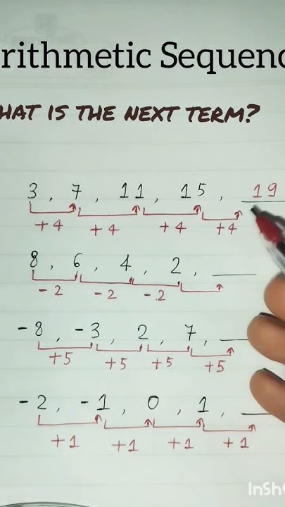 Arithmetic Sequence | What is the next term? #mathshorts |Math basics #mathstricks #mathtricks ...