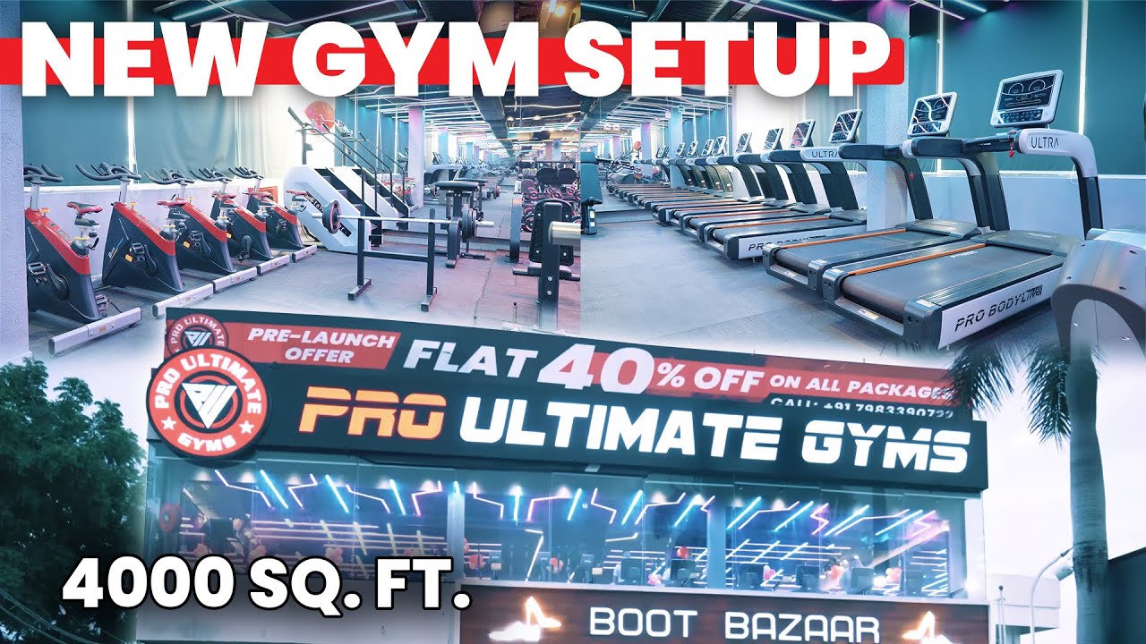 कम बजट में Luxury जिम सेटअप🤩 | 4000 Sq. Ft. | Pro Ultimate Gyms | Yamuna Nagar - YouTube