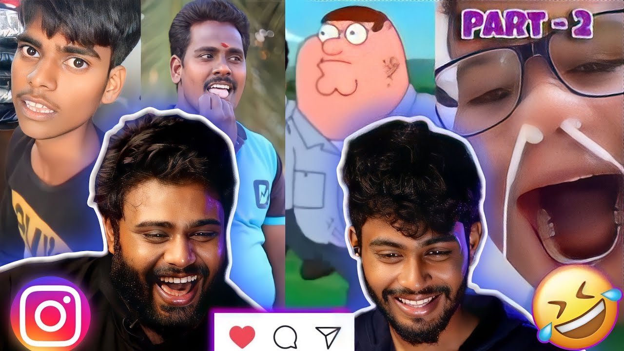 Funny Reels Reaction-2 😂 சிரிக்காம பாருங்க ! @RahulJr7 - YouTube