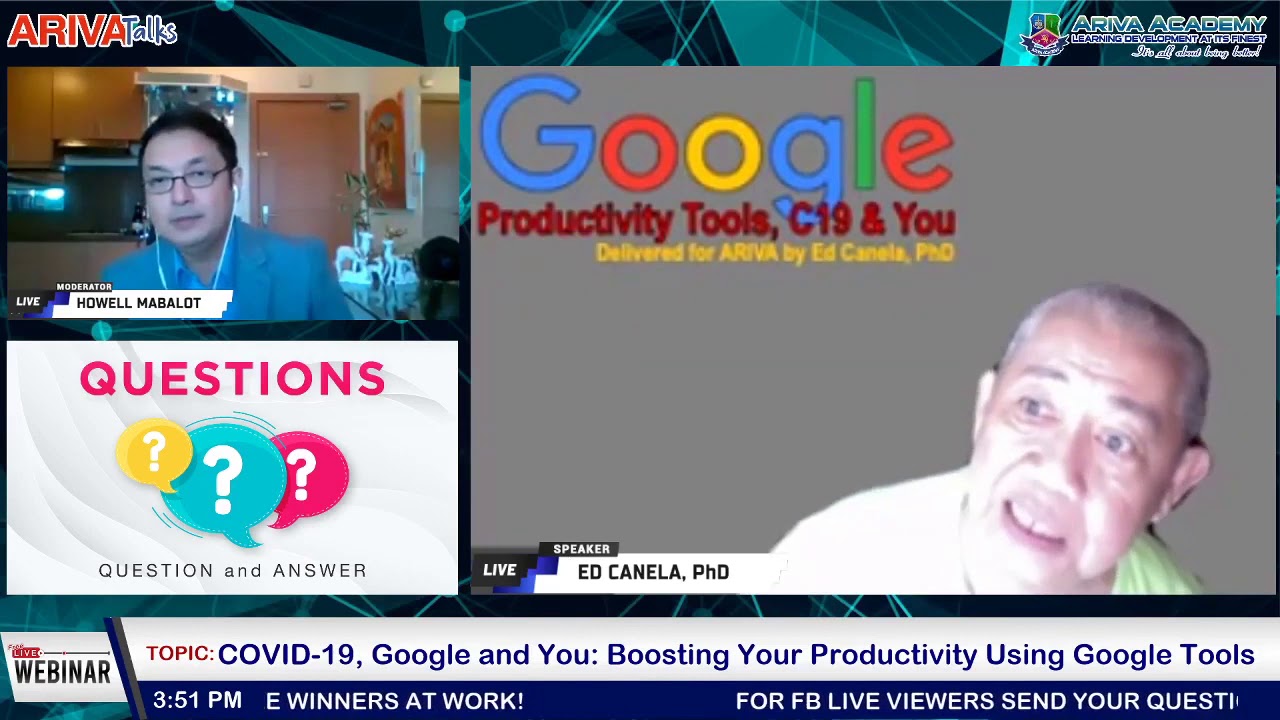 Part 2:Q&A on COVID-19, Google and You Boosting Your Productivity Using ...