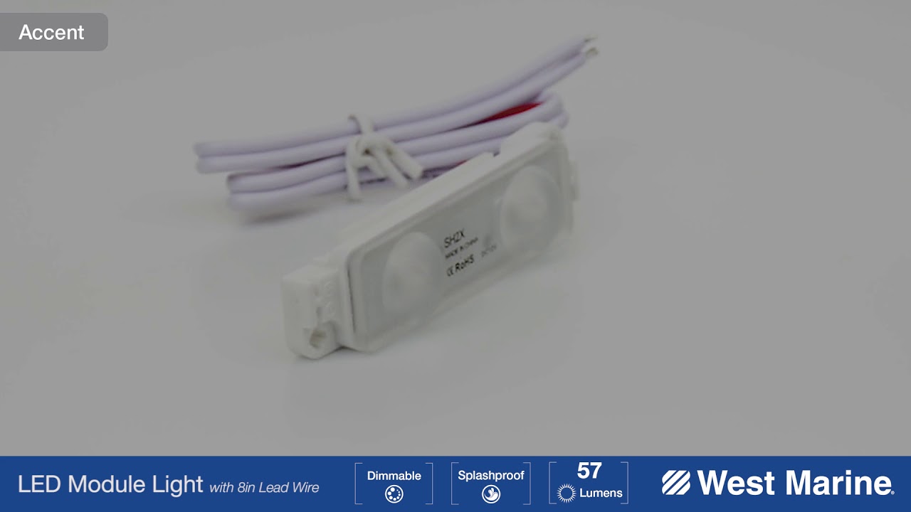 WEST MARINE Two LED Module Light, Dual Mount, White - YouTube