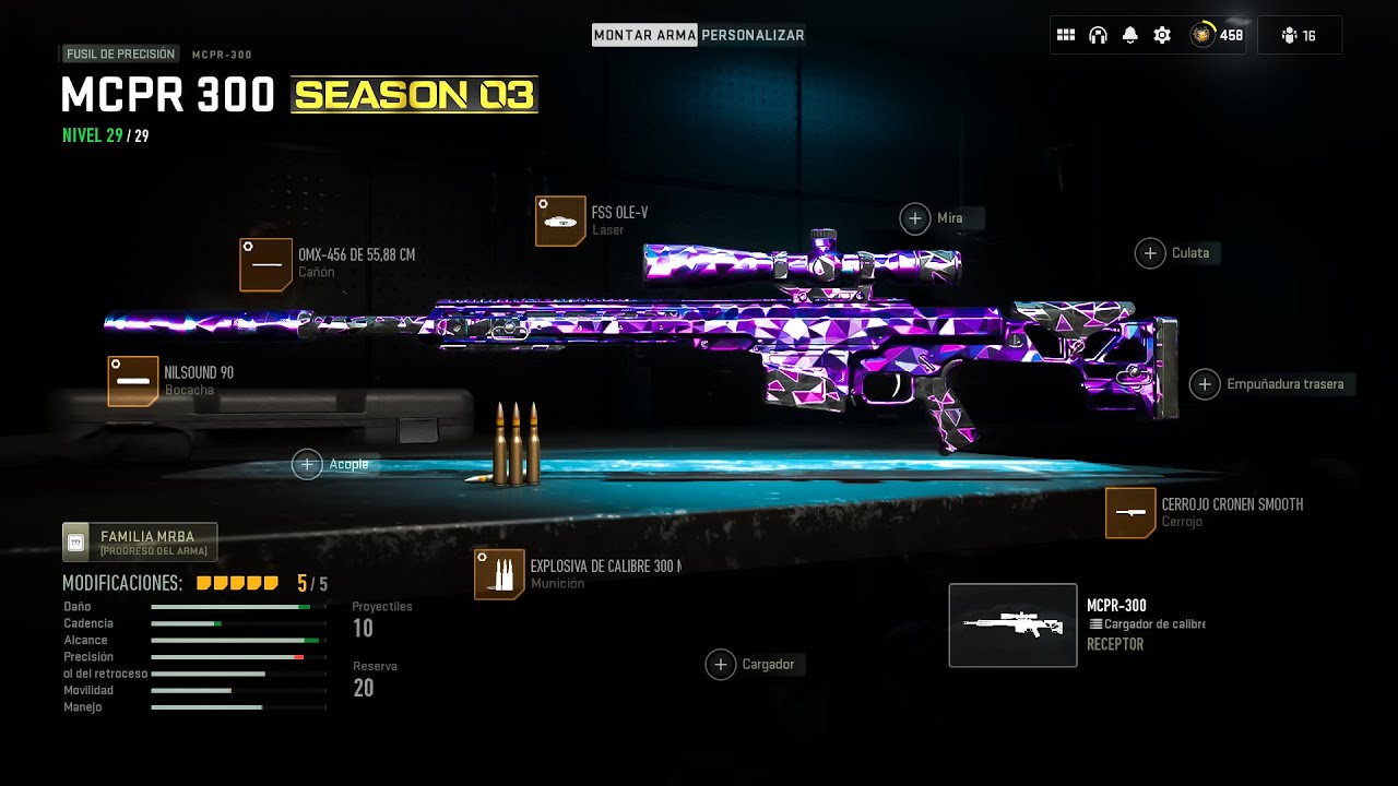 *1 BALA* el MCPR 300 es el MEJOR SNIPER!😍 | la MEJOR CLASE de la MCPR ...