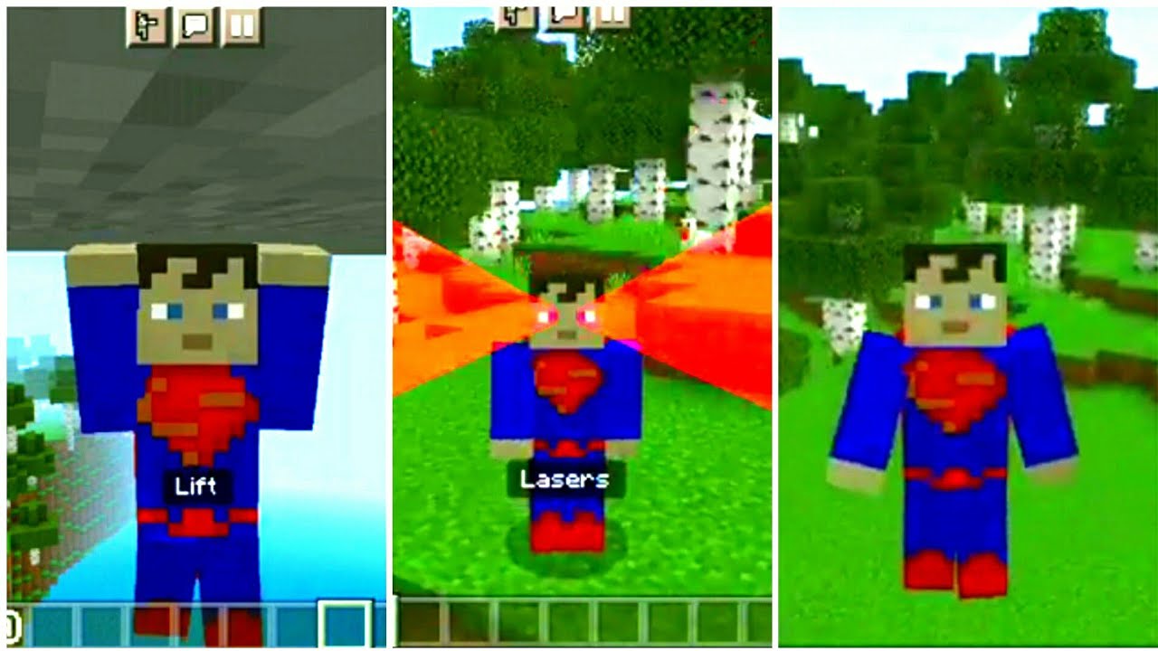 saiu novo addon do superman com poderes atualizados 2022 para minecraft ...