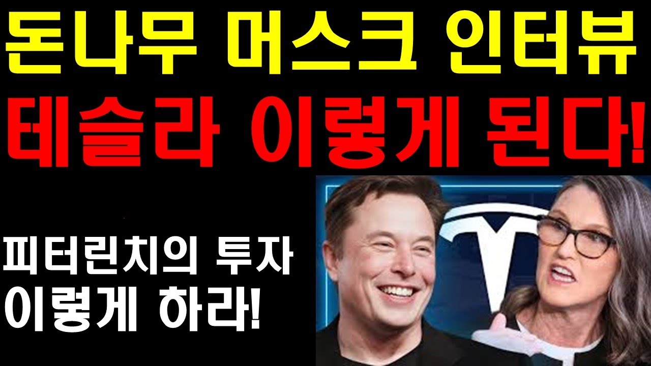 캐시우드 머스크 인터뷰 테슬라 결국 이렇게 된다 머스크는 어떤 사람인가 왜 머스크에게 투자를 해야하는가 팔란티어 Ceo가 머스크에게 했던말은 피터린치의 투자철학에