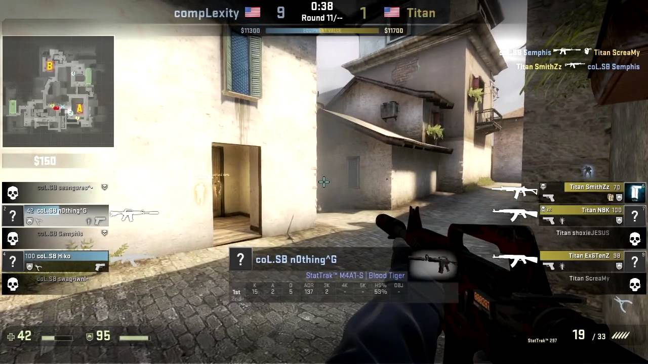 CS:GO de_inferno POV n0thing (26/10) vs TITAN @ ESEA Invite Season 15 ...