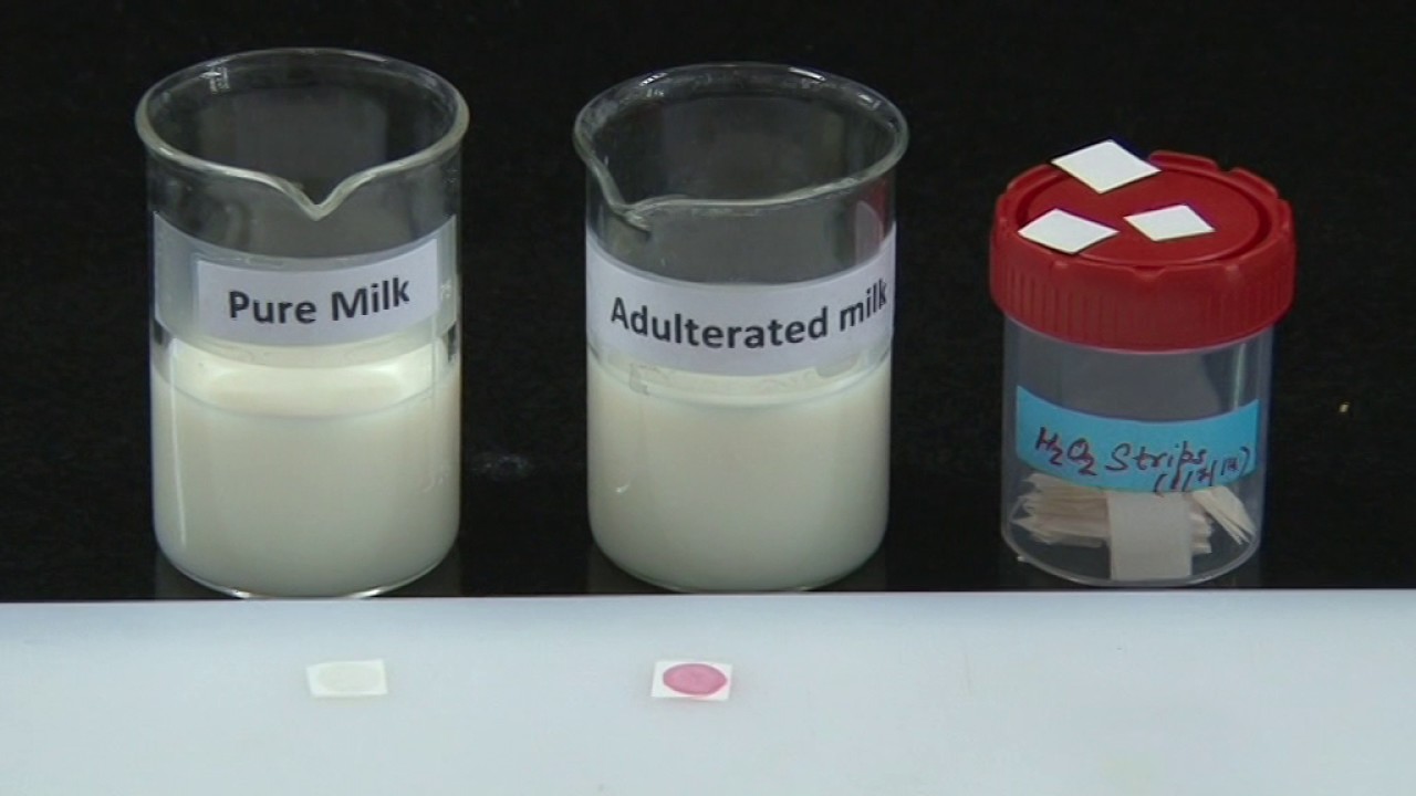 Test for detection of Hydrogen peroxide in Milk - YouTube