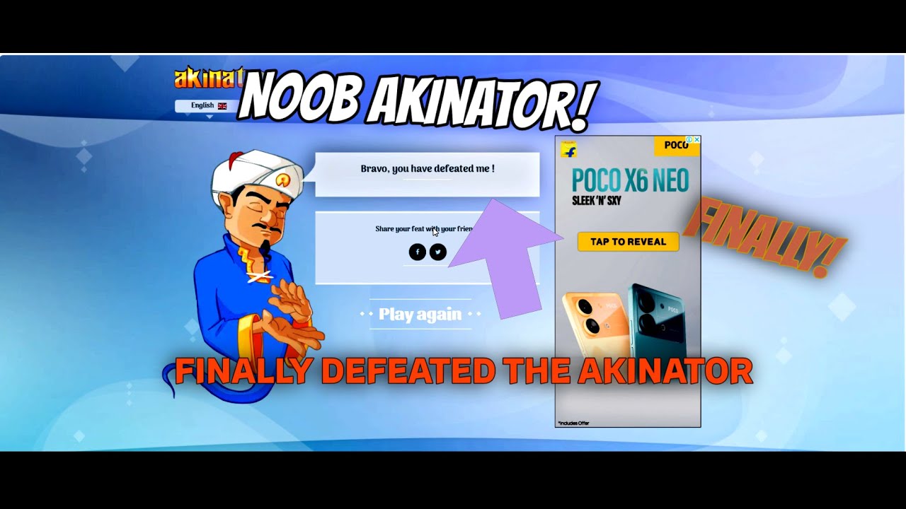 I finally defeated Akinator! | Playing Akinator for the first time ...