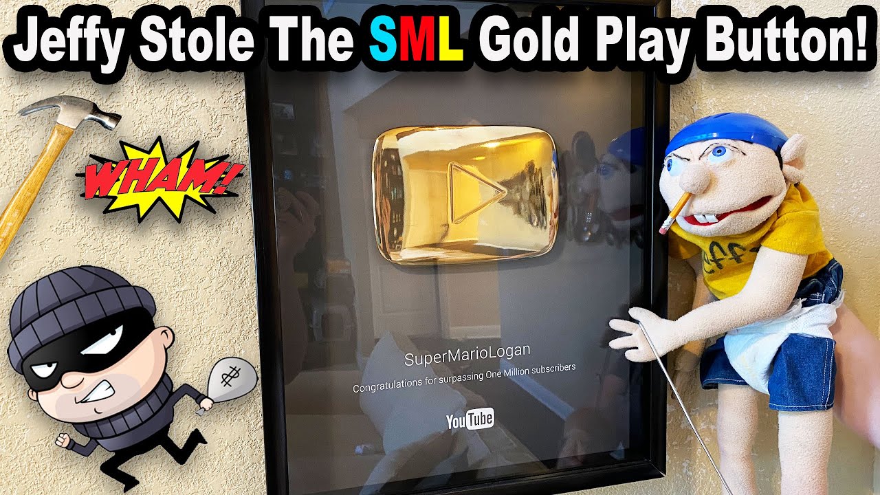 Jeffy STOLE The SML Gold Play Button!!! *BTS* - YouTube