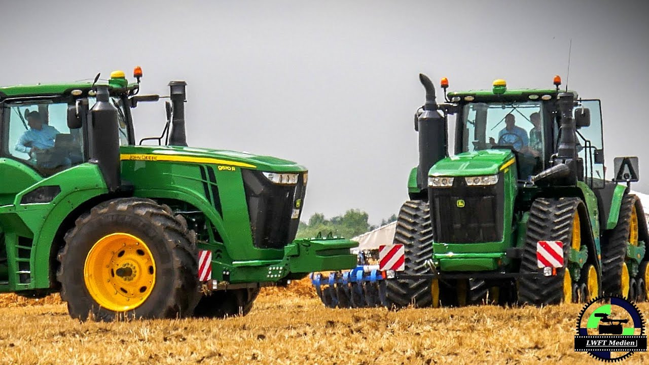 John Deere 9620 RX & John Deere 9570 R in action mit Lemken Heliodor ...