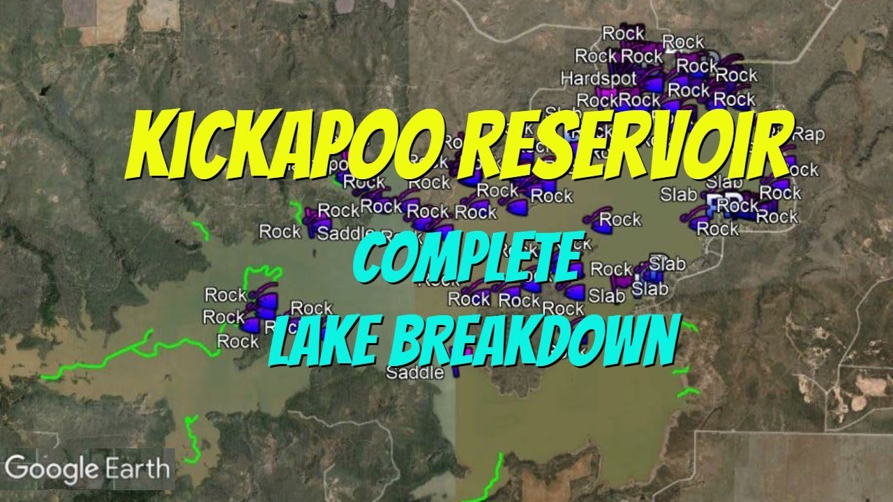 Kickapoo Reservoir - Full Lake Breakdown - Bass Fishing Hot Spots ...