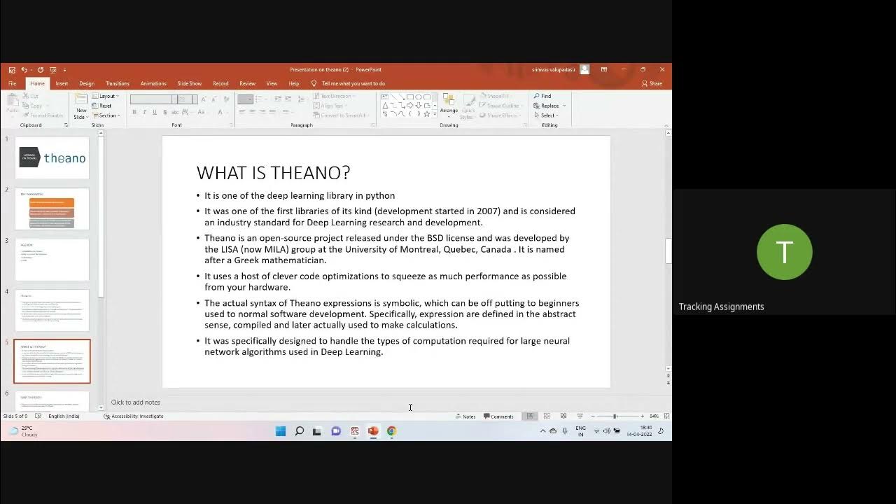 THEANO Library - YouTube