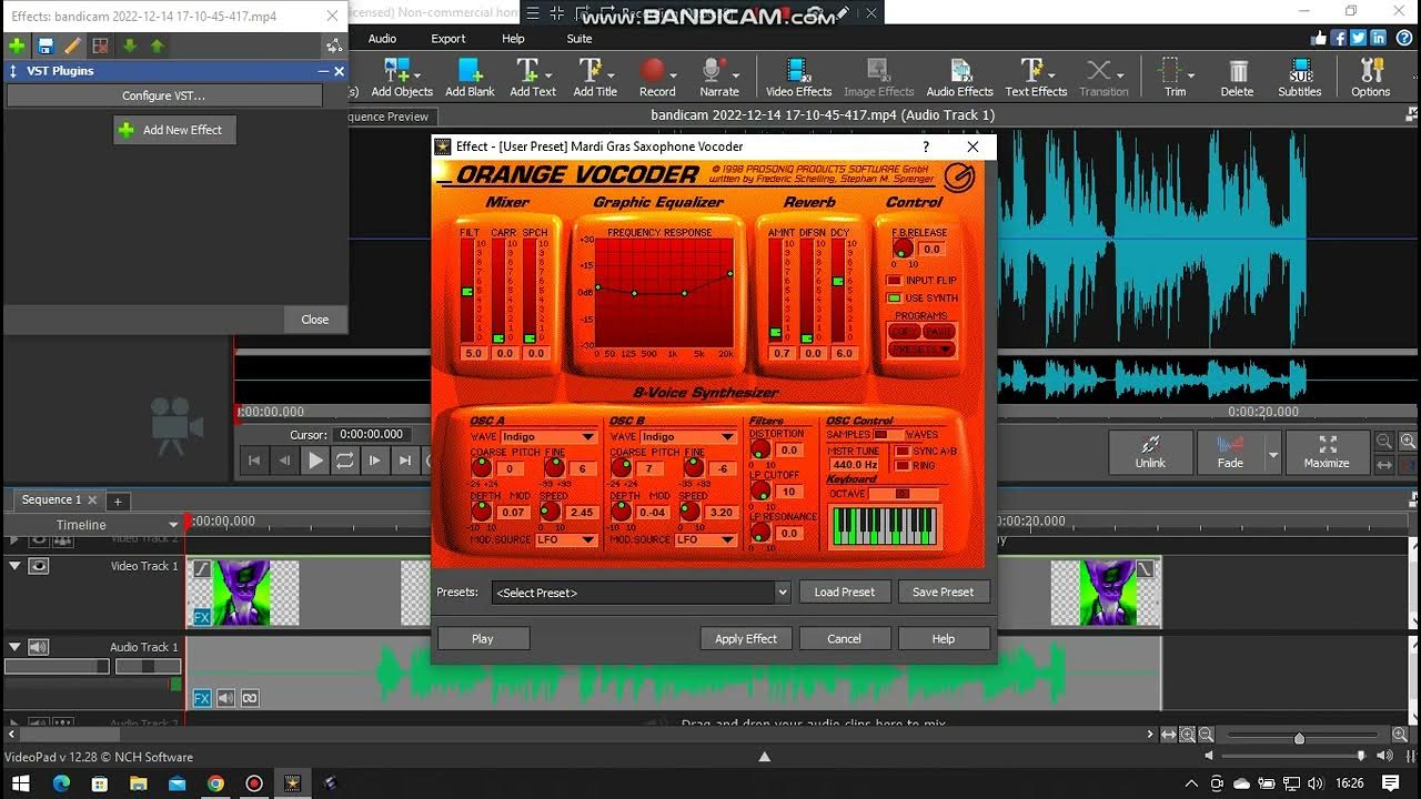 How To Make Mardi Gras Saxophone Vocoder On Videopad - YouTube