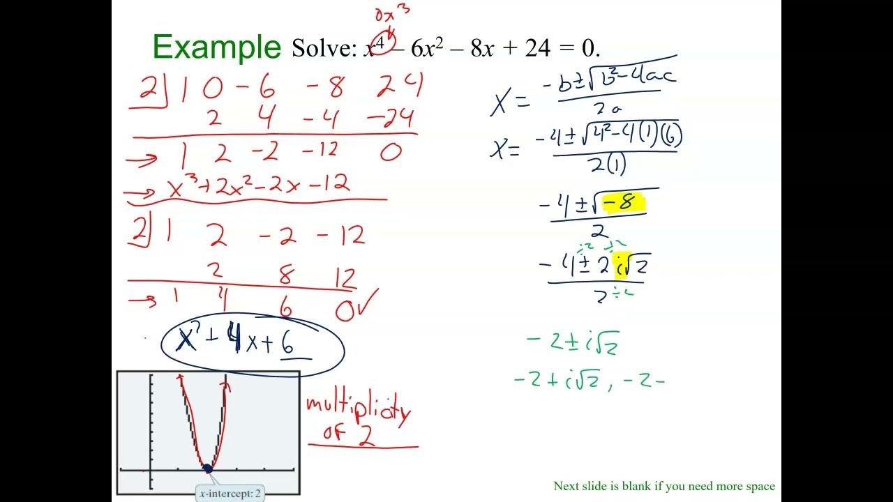 ALG II 9.5 Fundamental Theorem of Algebra - YouTube