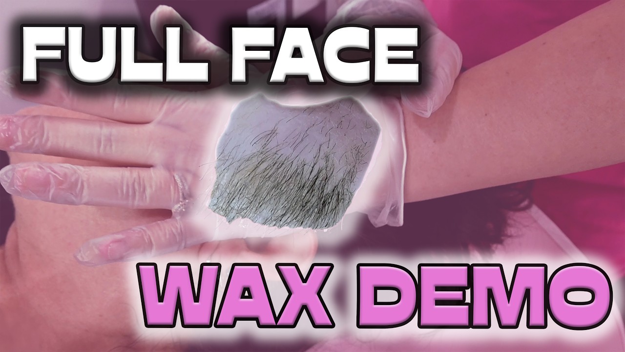 Full Face Waxing Demo | Wax Pot Setup, Brow Technique & Pro Tips Using ...