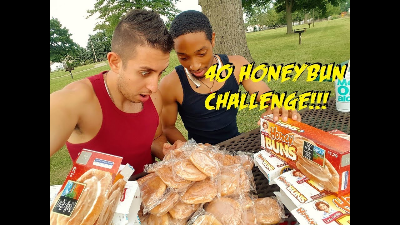 40 HONEY BUN CHALLENGE!!!!! - YouTube