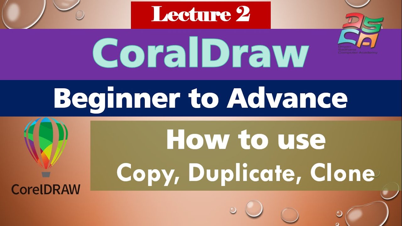 #2 Full tutorial for Coral Draw - Basic to Advance - What is Duplicate ...