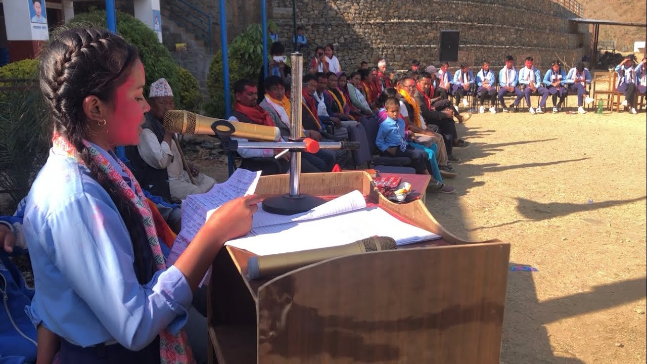 Muskan Tamang | कविता वाचन | Class -10 | विदाई कार्यक्रम -२०८१ - YouTube