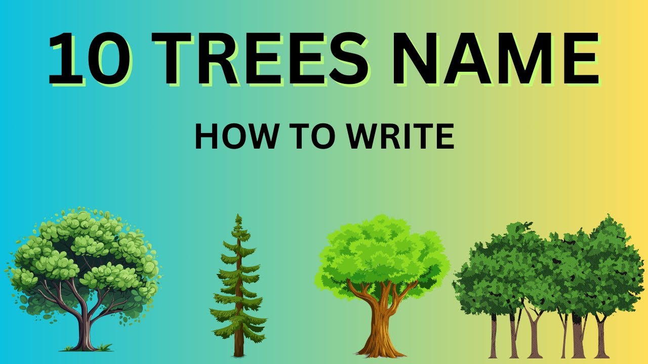 10 trees name | 10 trees name in English | How to write 10 trees name ...