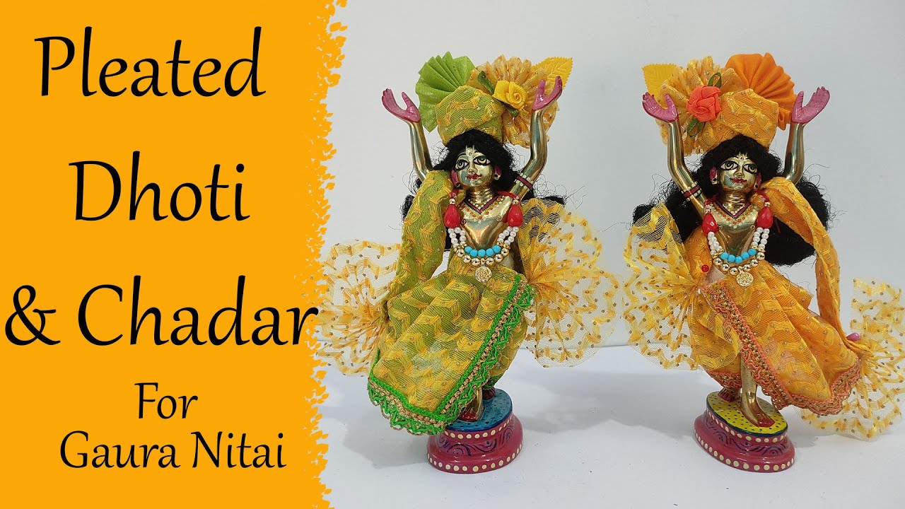 Gaura Nitai Simple Dhoti, Chadar Cutting & Stitching Tutorial For ...
