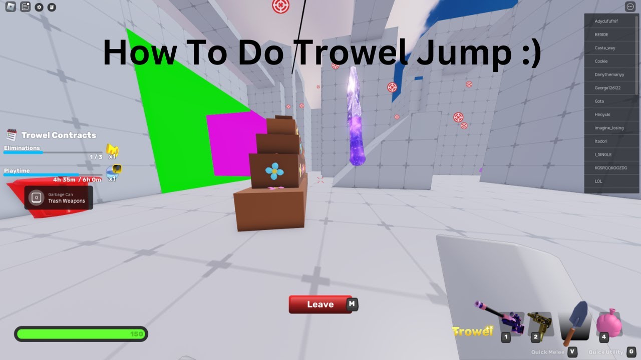How to do the super jump with the trowel in rivals. - YouTube