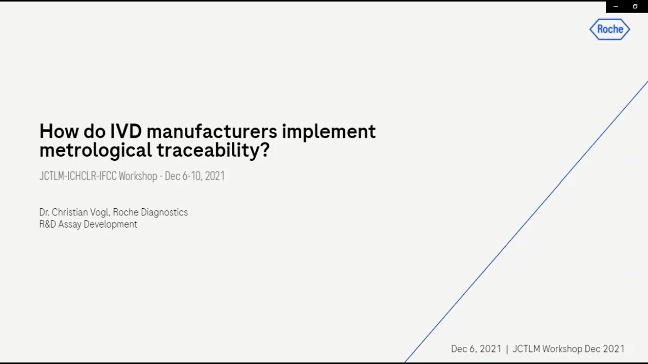 How do IVD manufacturers implement metrological traceability? - YouTube